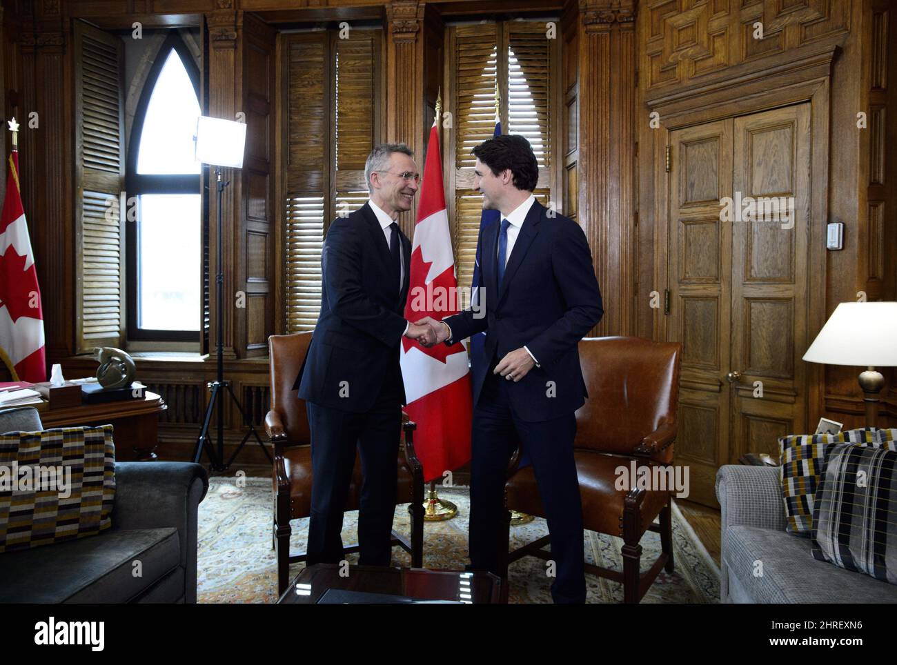 Prime Minister Justin Trudeau meets with NATO Secretary General Jens ...