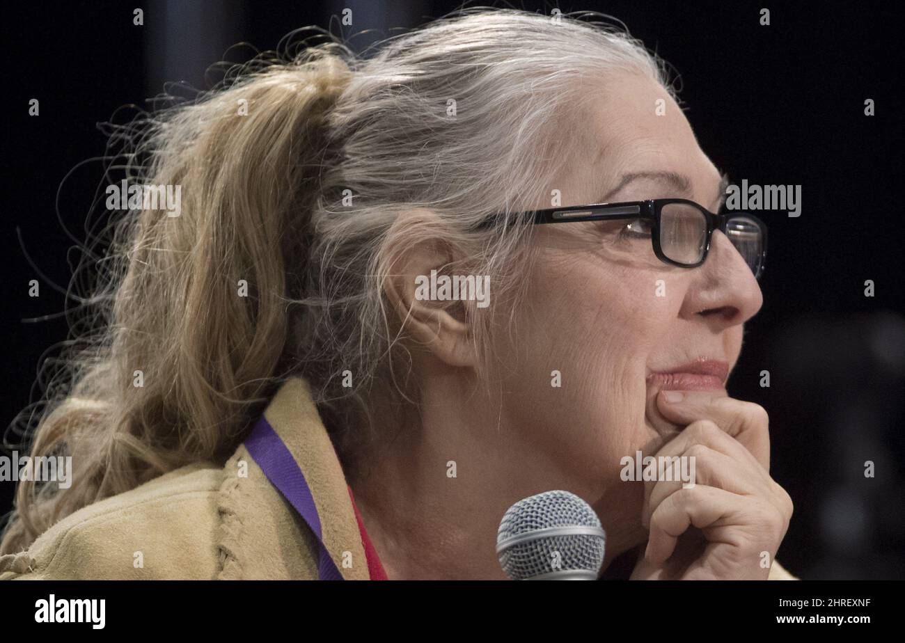 Jamie Lee Hamilton pauses for a moment as she gives her testimony ...