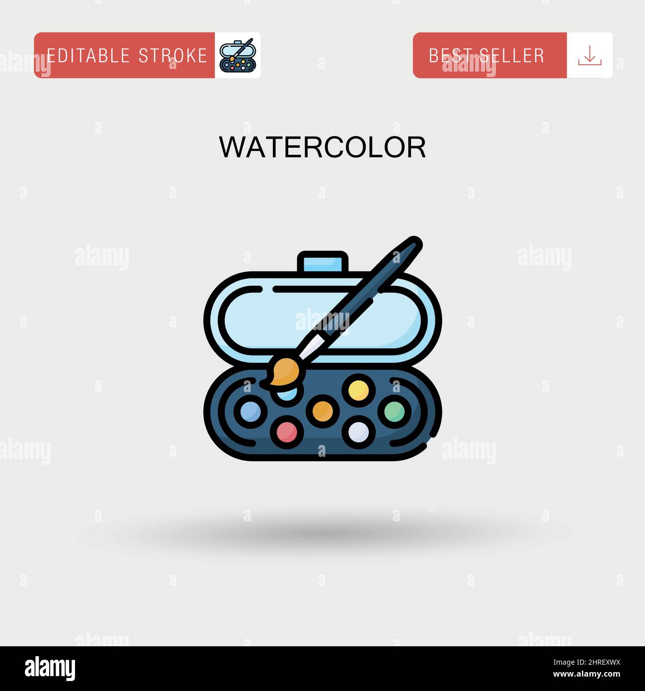 Watercolor Simple vector icon Stock Vector Image & Art - Alamy