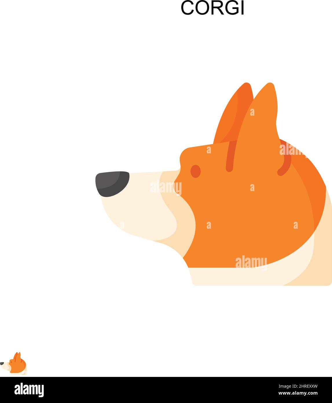 Corgi Simple vector icon. Illustration symbol design template for web ...