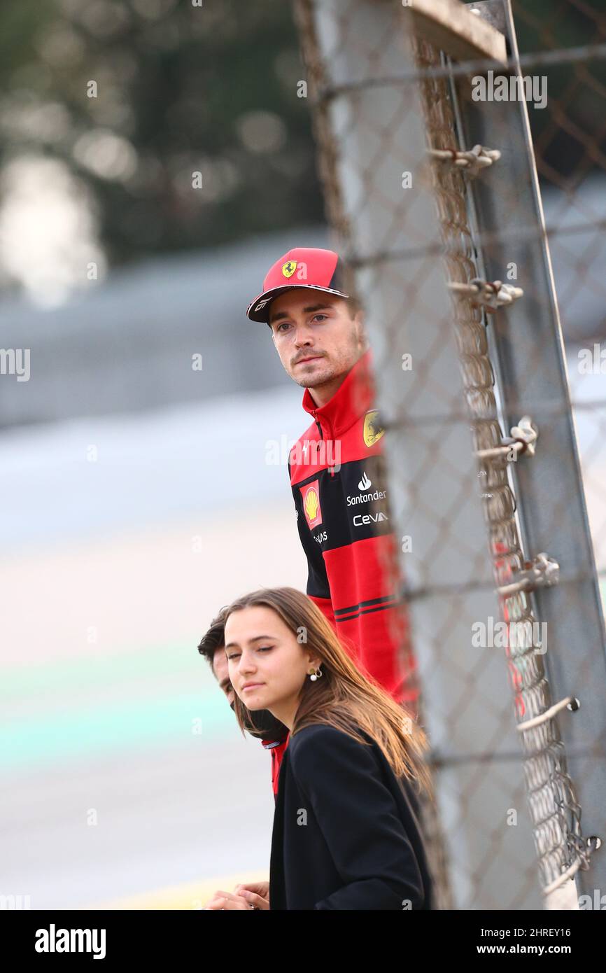 #16 Charles Leclerc Scuderia Ferrari and his girlfriend Charlotte Sinè ...