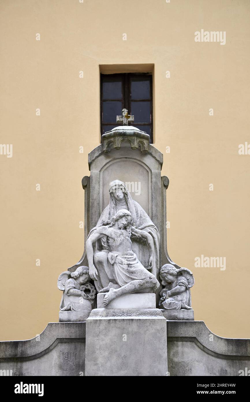 Sculpture of the holy Maria close by the Skull Chapel Stock Photo - Alamy