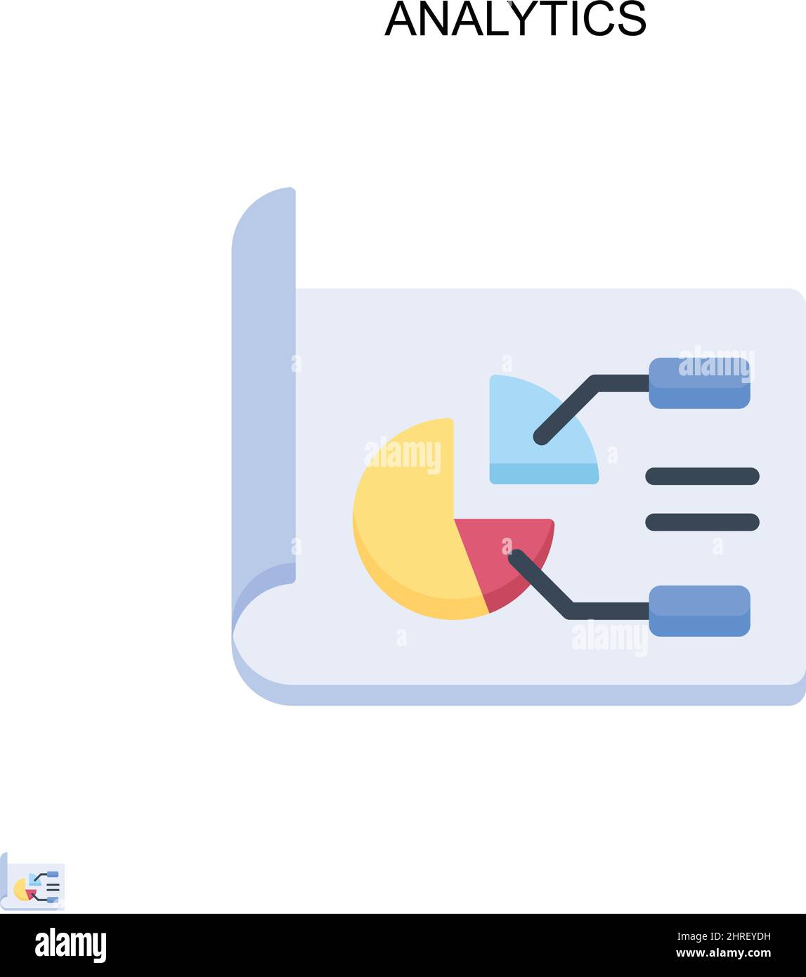 Analytics Simple vector icon. Illustration symbol design template for ...
