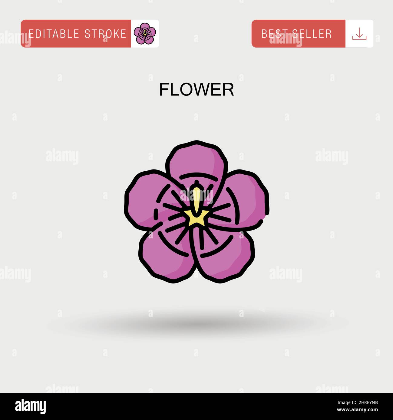 Flower Simple vector icon Stock Vector Image & Art - Alamy