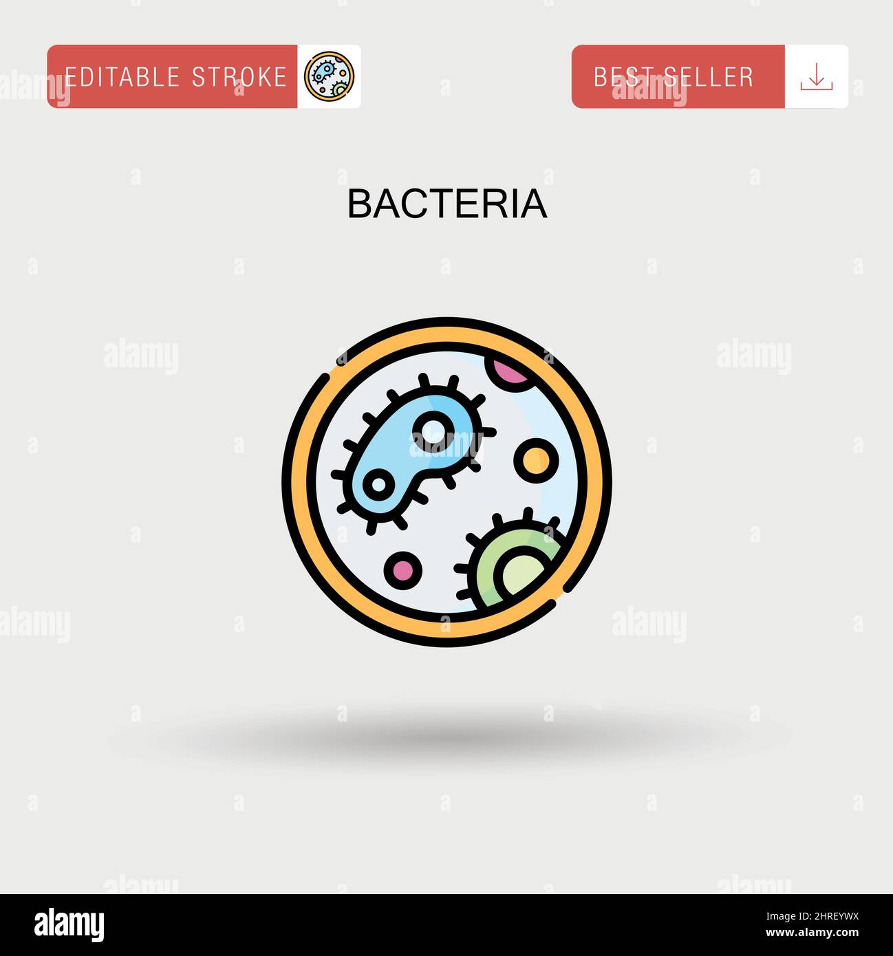 Bacteria icon design hi-res stock photography and images - Alamy