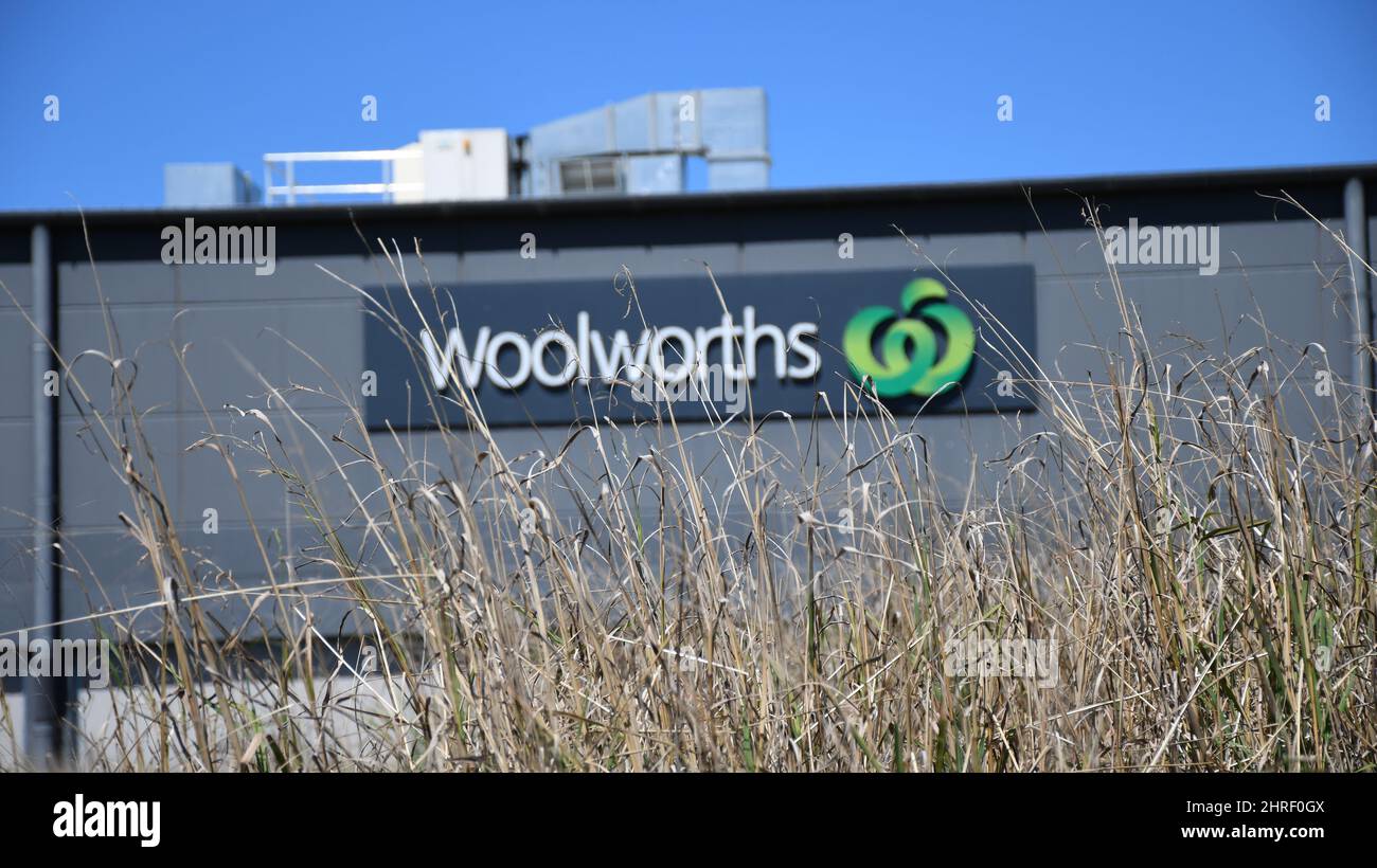 Woolworths Australian supermarket sign in Sydney, Australia Stock Photo ...