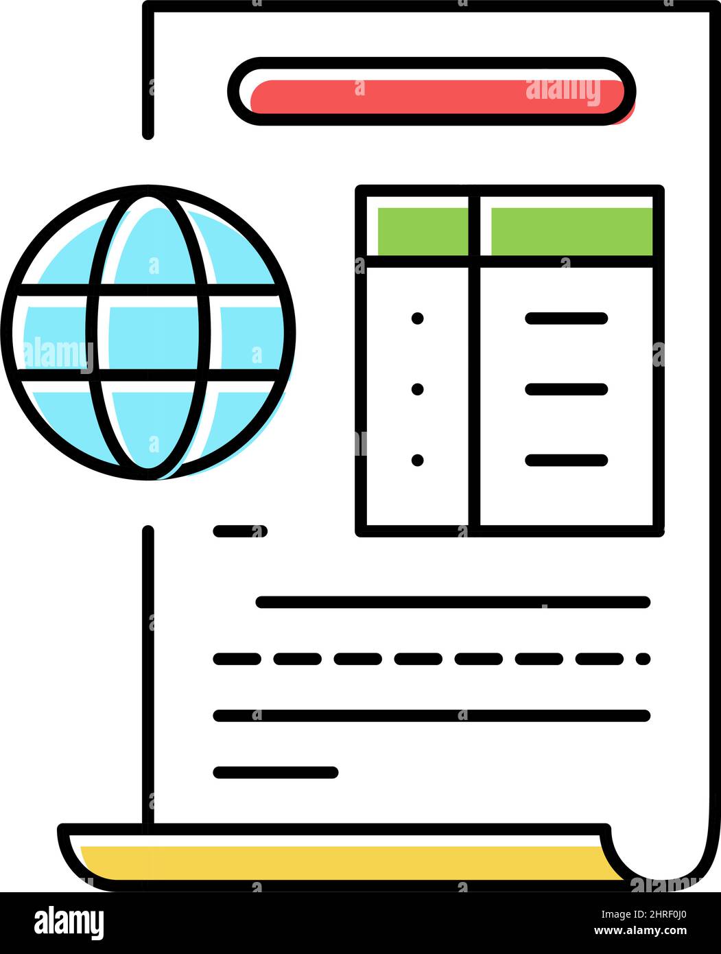 ecological report color icon vector illustration Stock Vector Image ...