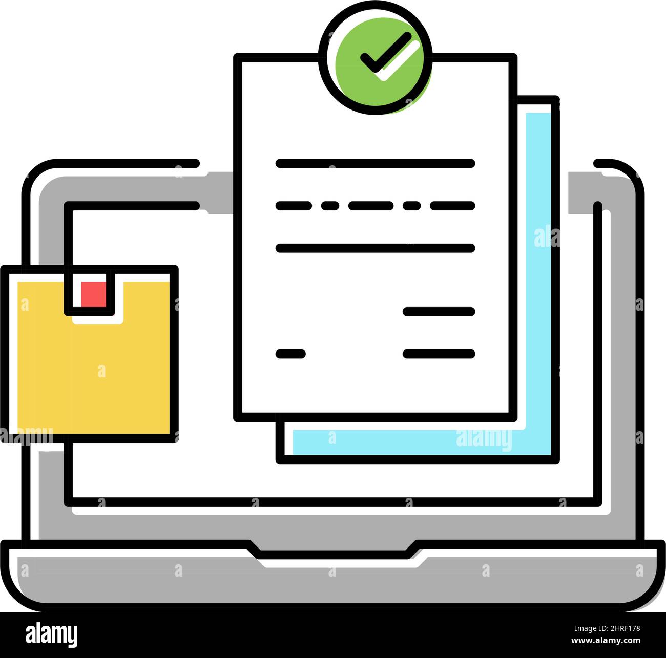 internet order and procurement color icon vector illustration Stock ...