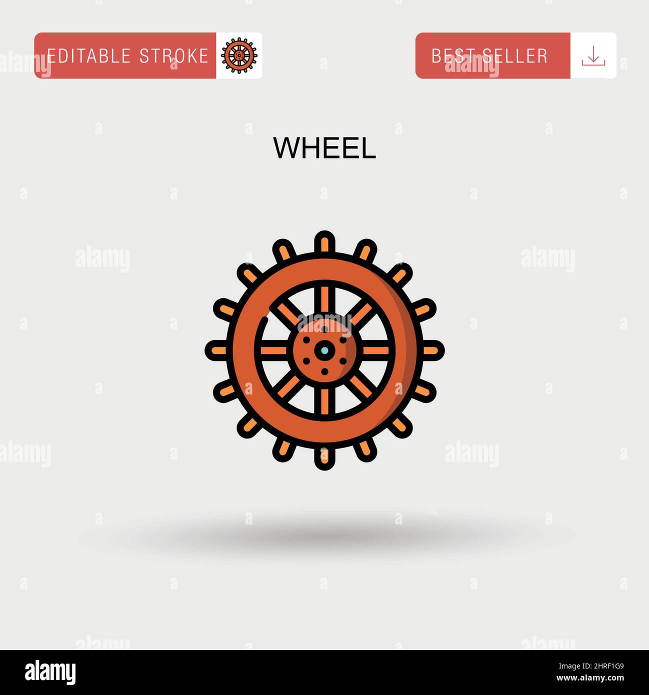 Wheel Simple vector icon Stock Vector Image & Art - Alamy