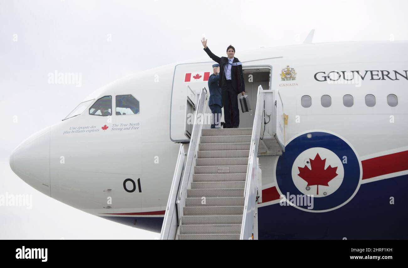 Prime Minister Justin Trudeau leaves Ottawa on Thursday, April 12, 2018 ...