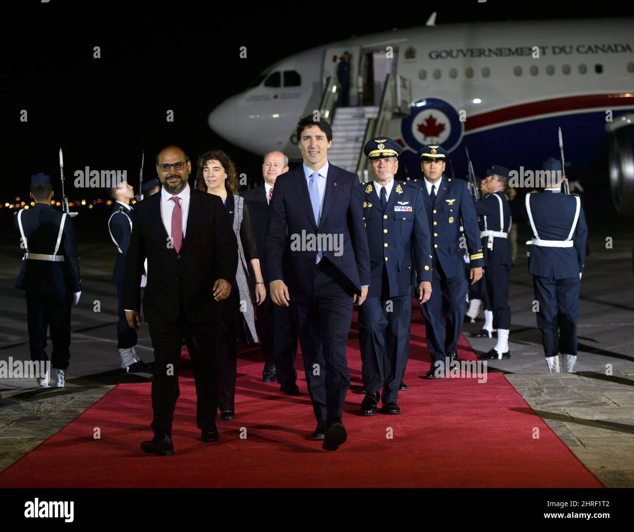 Canadian Prime Minister Justin Trudeau arrives in Lima, Peru for the ...