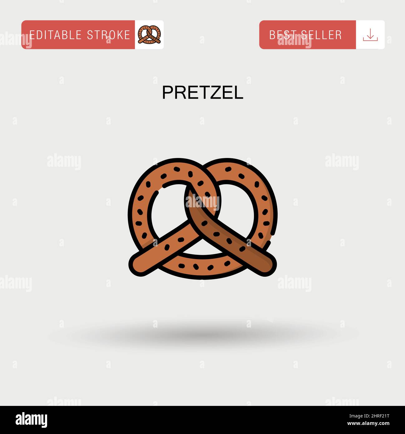 Pretzel Simple vector icon Stock Vector Image & Art - Alamy