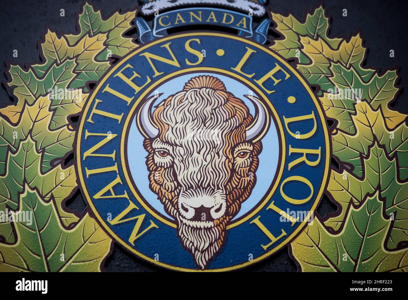 The RCMP logo is seen outside Royal Canadian Mounted Police "E ...