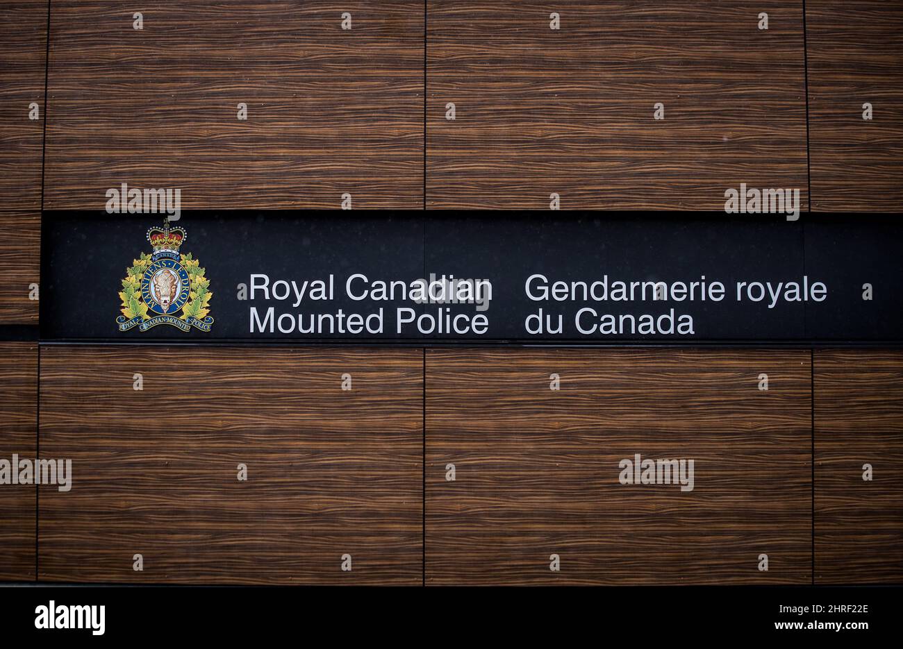 The RCMP logo is seen outside Royal Canadian Mounted Police "E ...