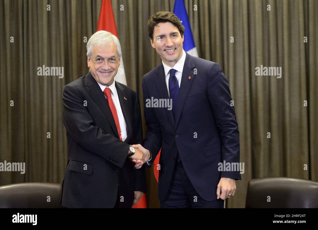 Prime Minister Justin Trudeau meets with President of Chile Sebastian ...