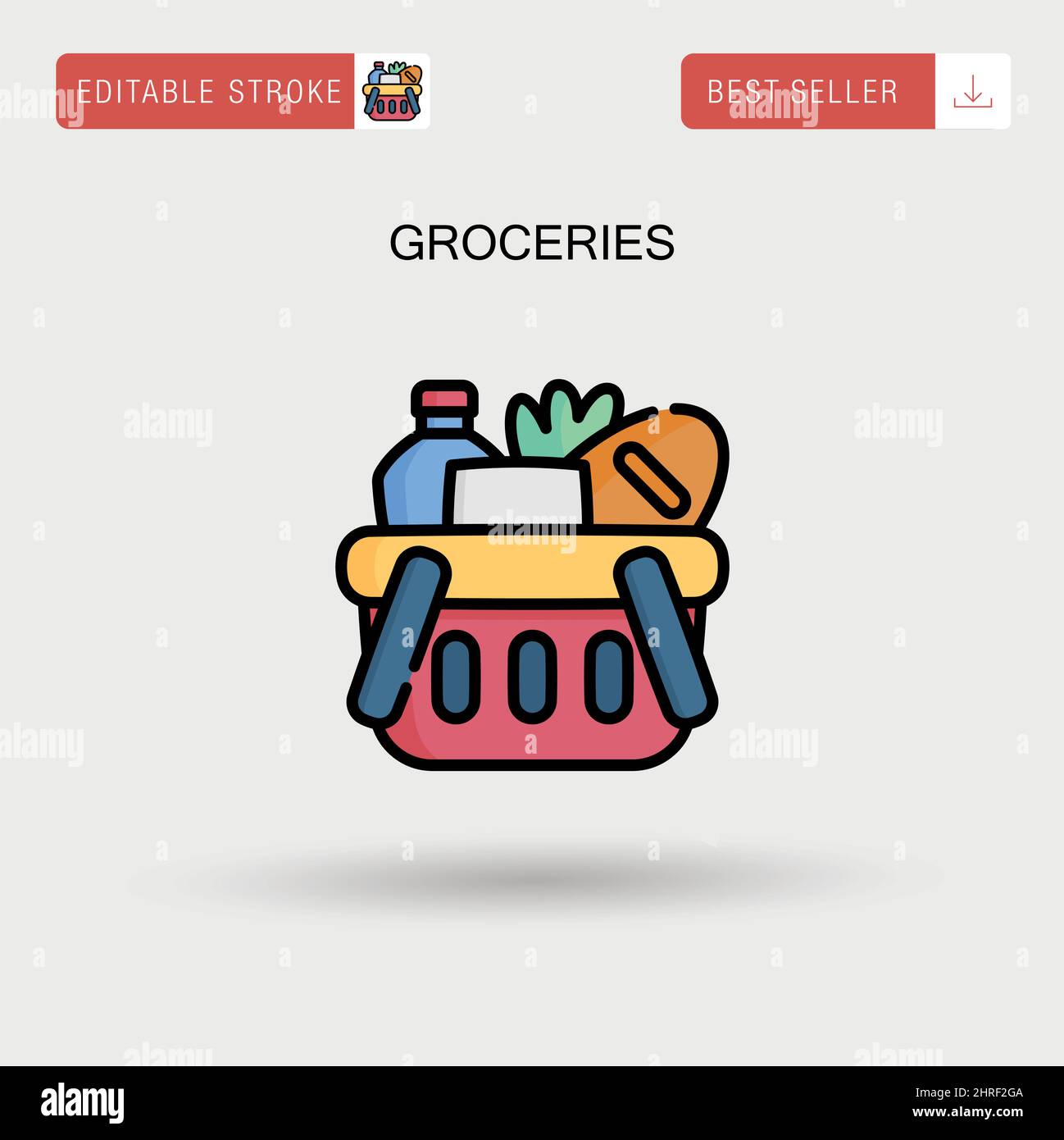 Groceries Simple vector icon Stock Vector Image & Art - Alamy