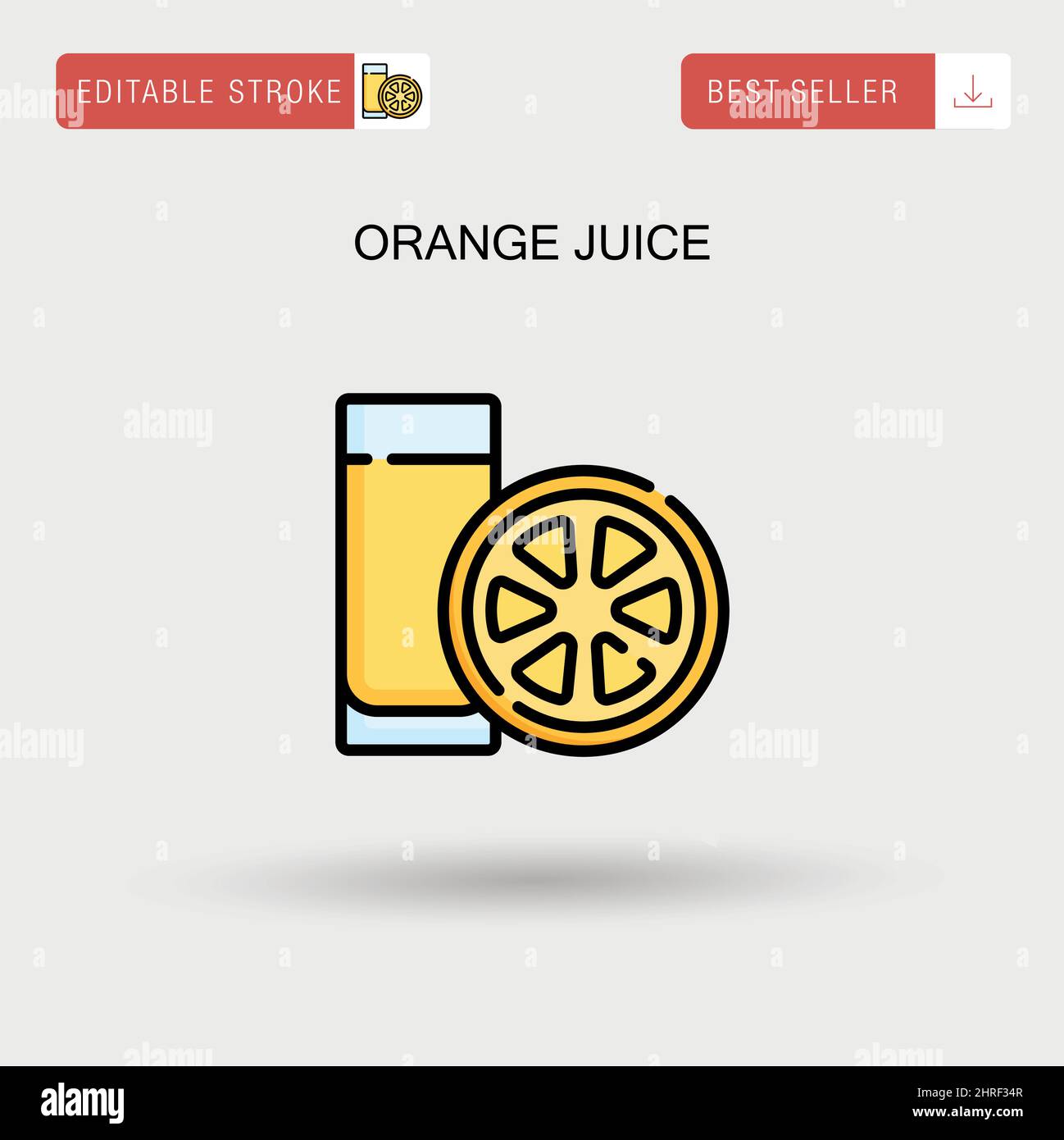 Orange fruit slice glass Stock Vector Images - Alamy