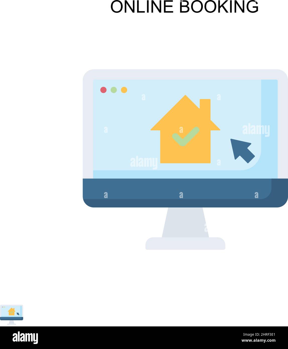 Online booking Simple vector icon. Illustration symbol design template ...