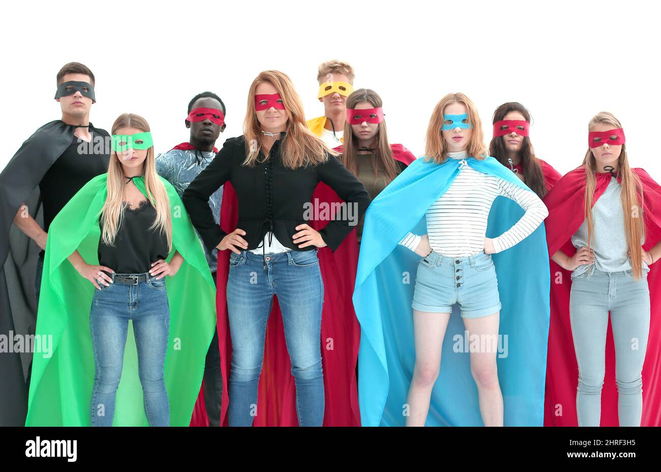 super leaders of youth movements standing together Stock Photo - Alamy