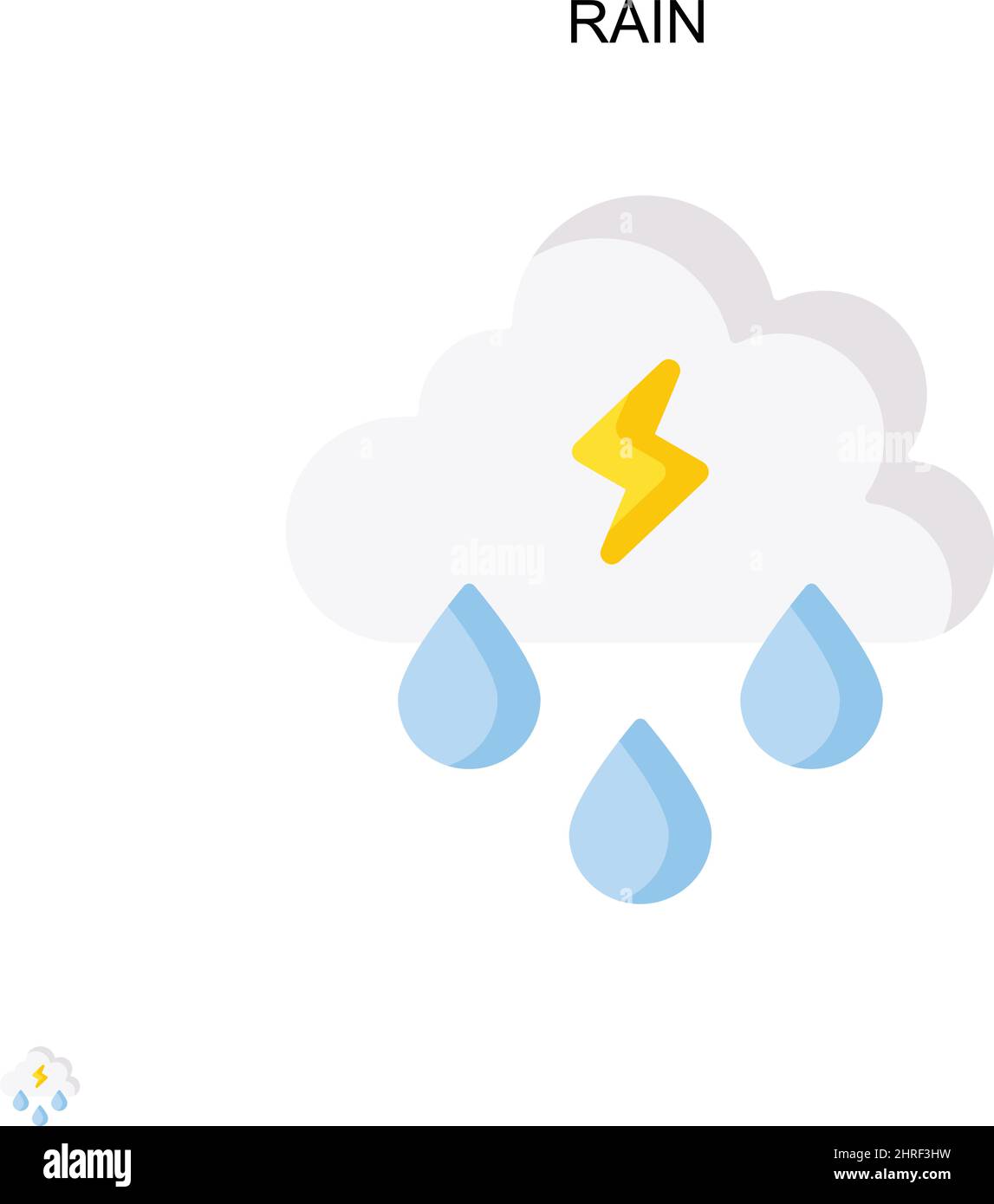 Rain Simple vector icon. Illustration symbol design template for web ...