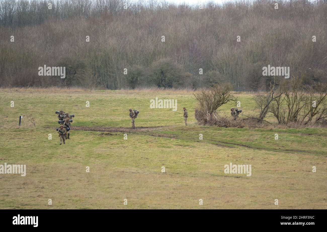 army soldiers on a military tabbing exercise with 40Kg bergen and anti ...
