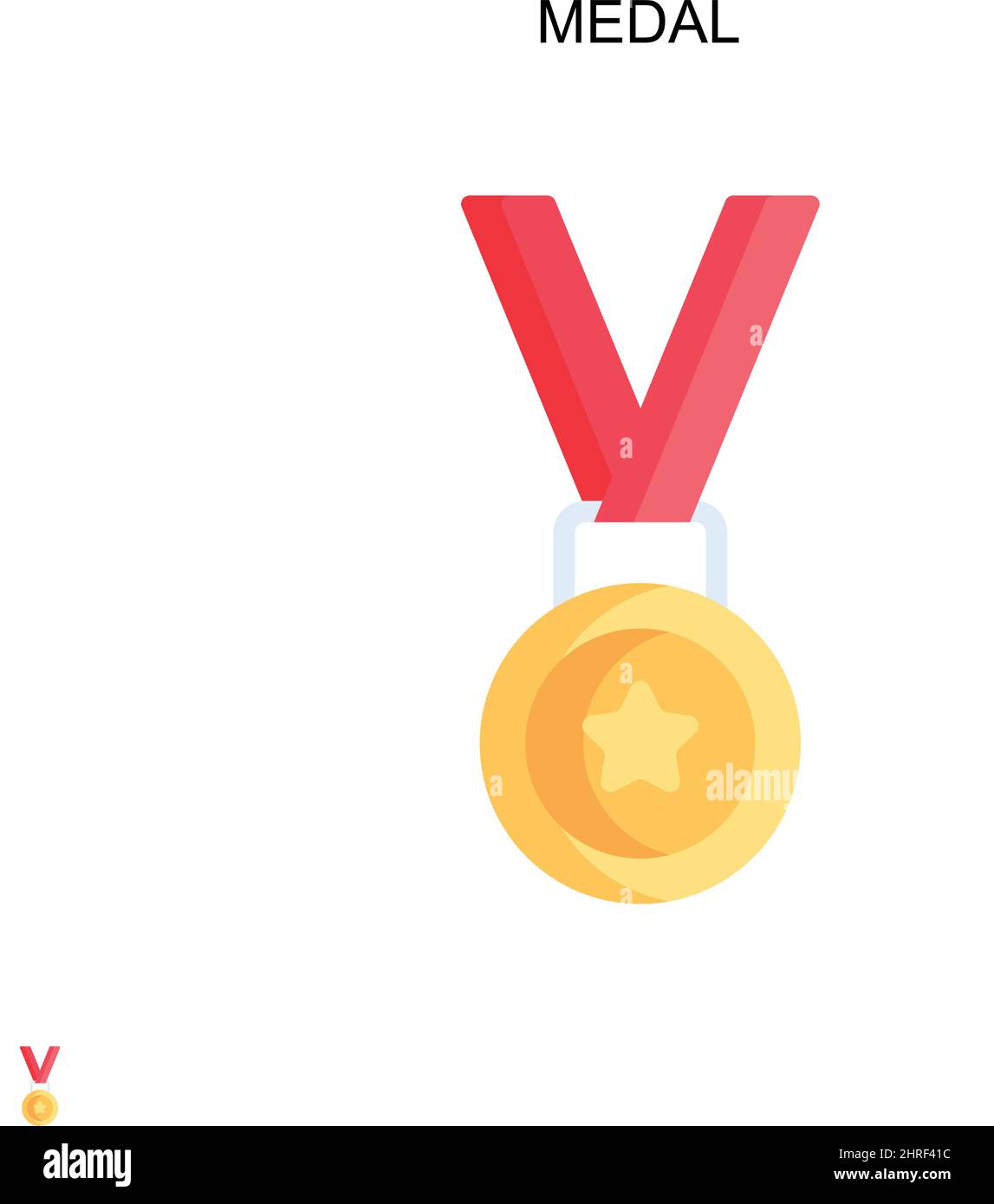 Medal Simple vector icon. Illustration symbol design template for web ...