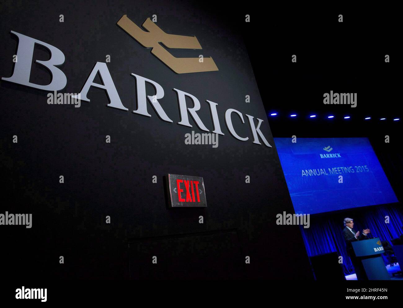 Barrick Gold Corporation Chairman John Thornton speaks during company's ...