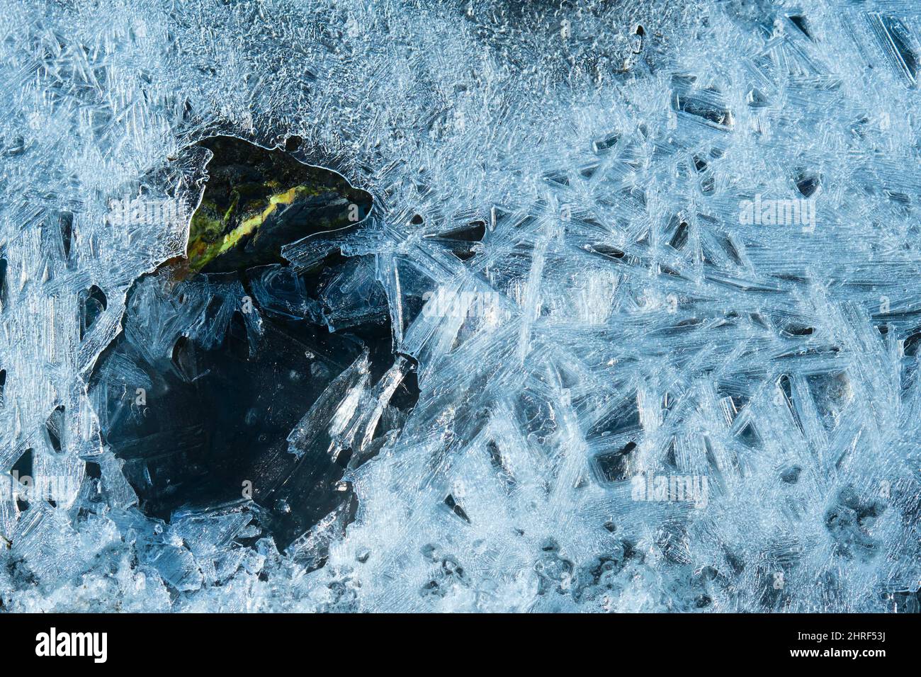 Top view of frozen lake texture Stock Photo - Alamy