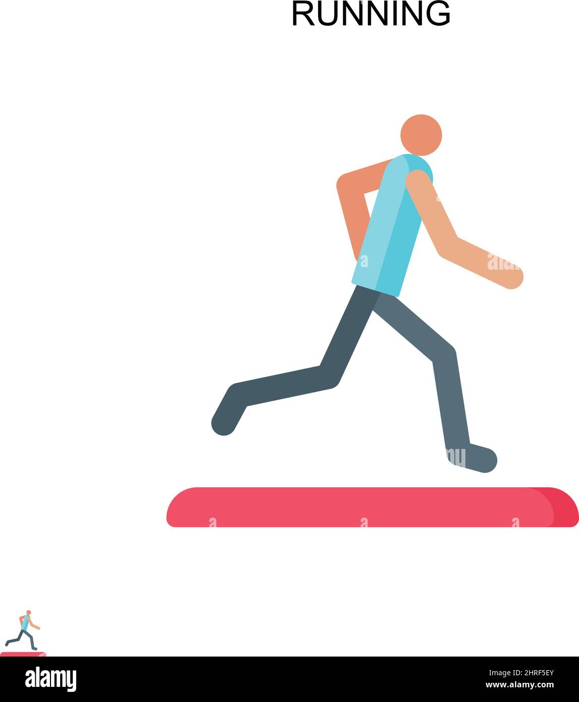 Running Simple vector icon. Illustration symbol design template for web ...