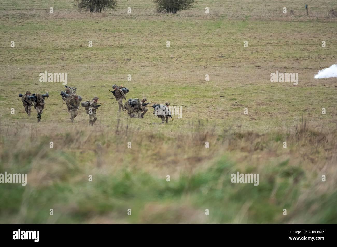 army soldiers on a military tabbing exercise with 40Kg bergen and anti ...