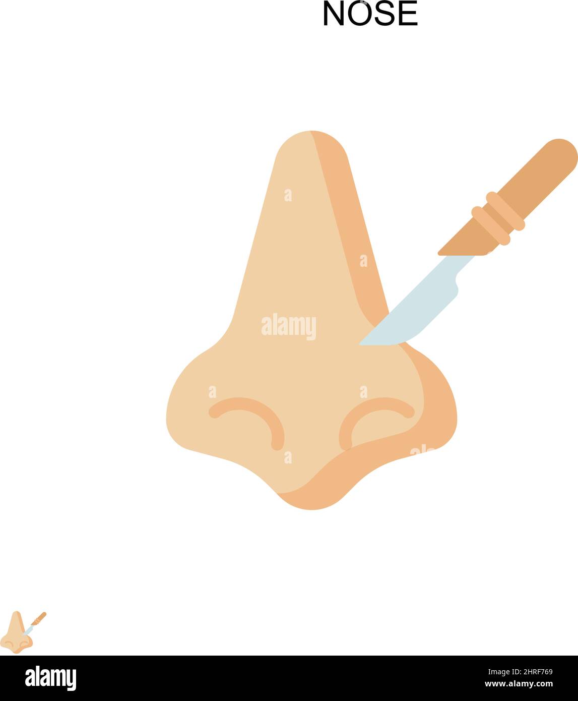 Nose Simple vector icon. Illustration symbol design template for web ...