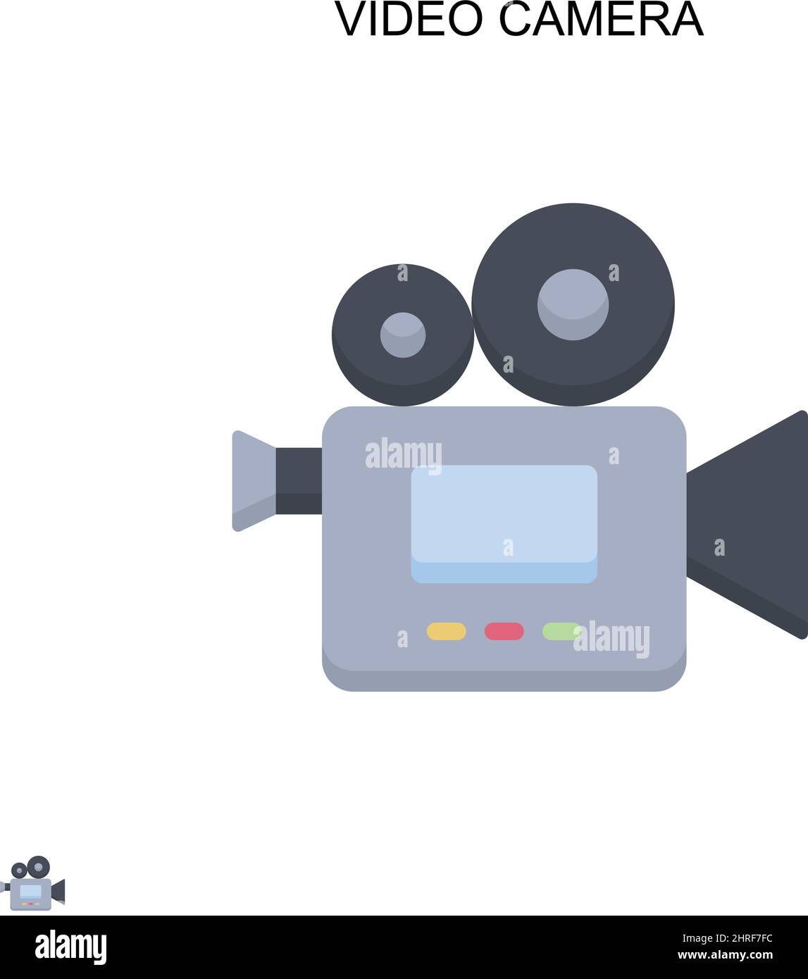 Video camera Simple vector icon. Illustration symbol design template ...