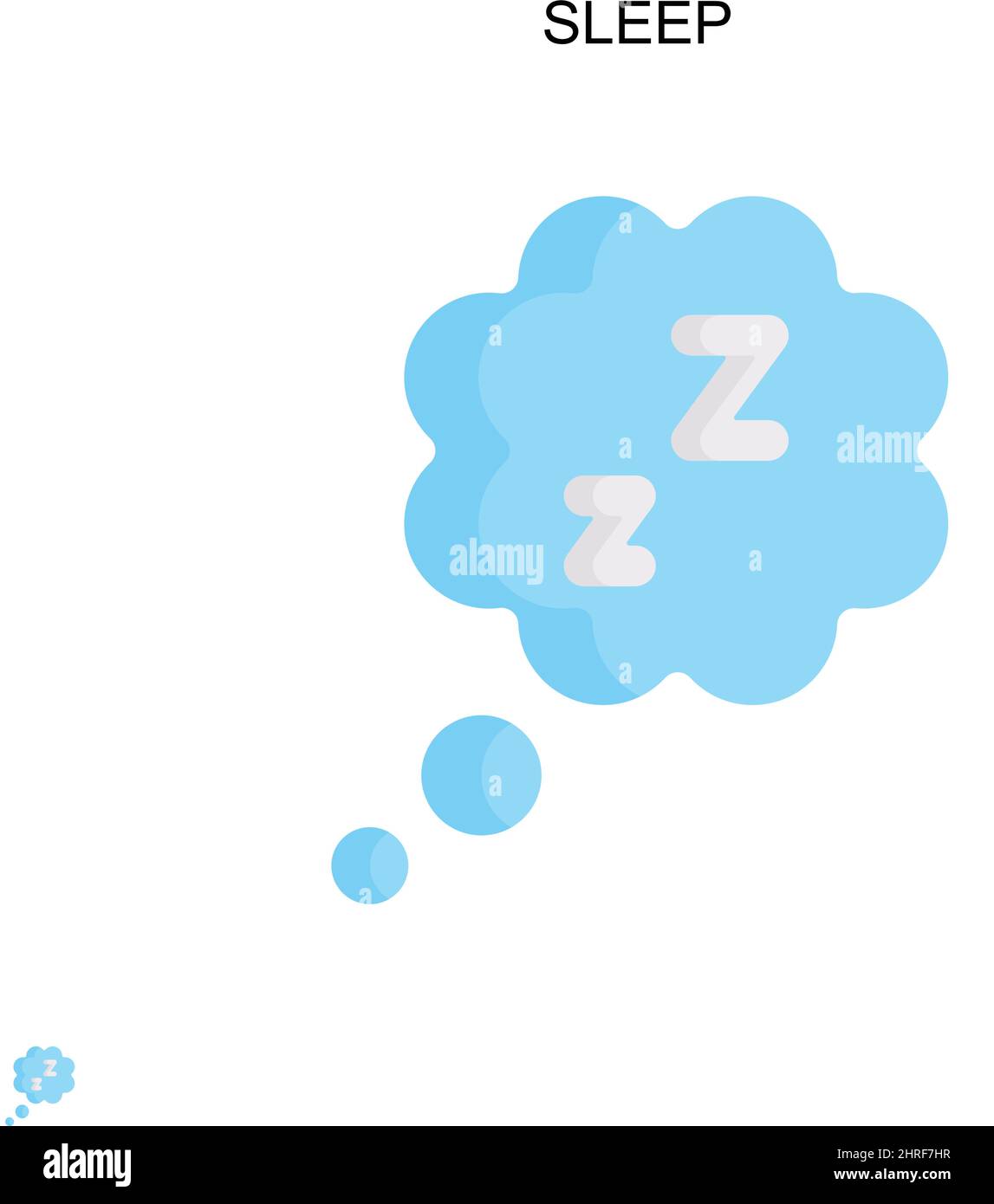 Sleep Simple vector icon. Illustration symbol design template for web ...