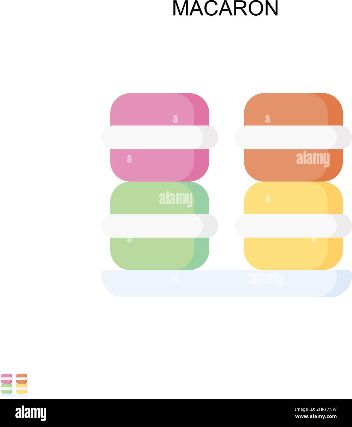 Macaron Simple vector icon. Illustration symbol design template for web ...