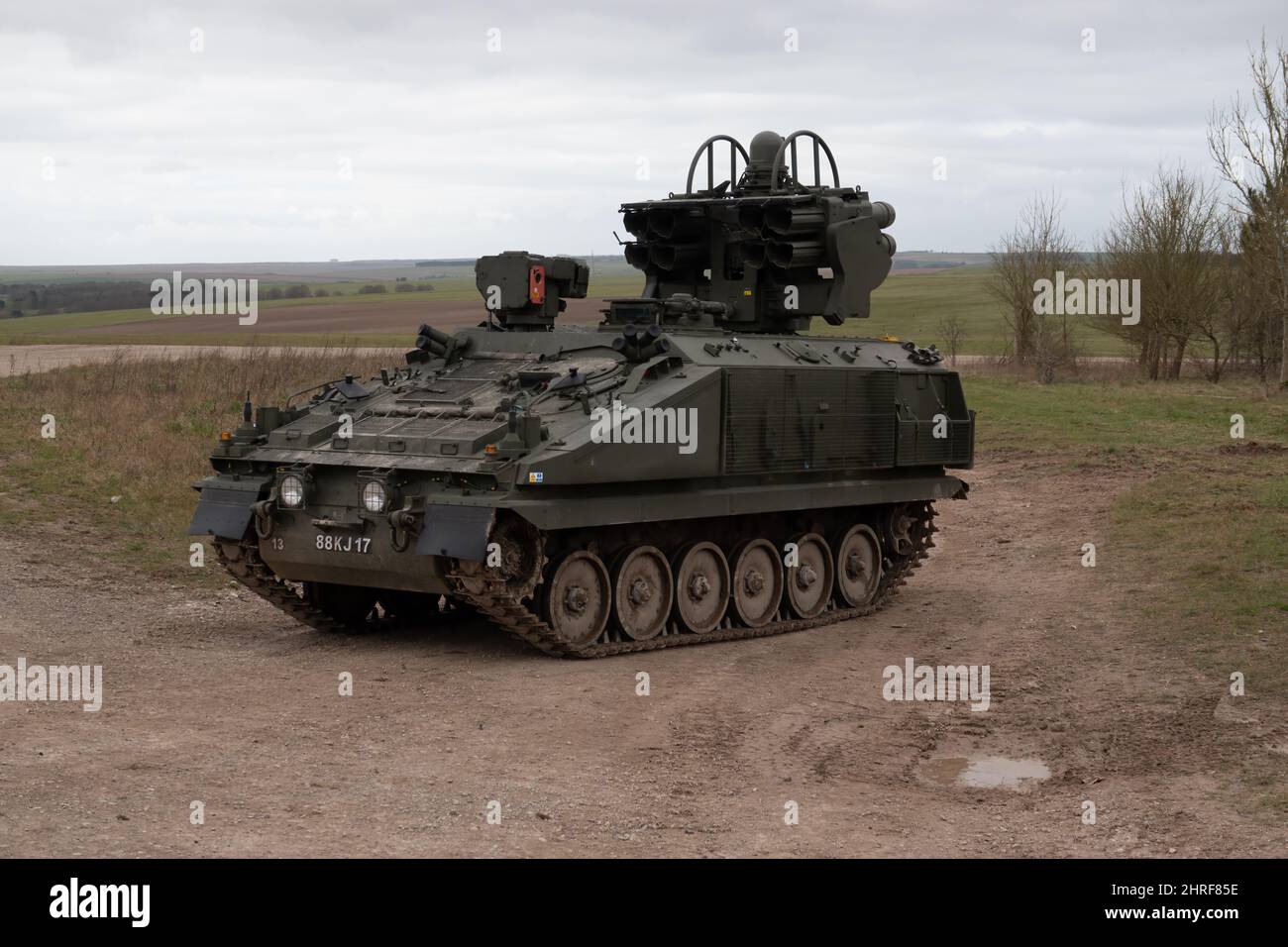 British Army Alvis Stormer Starstreak CVR-T tracked armoured vehicle ...