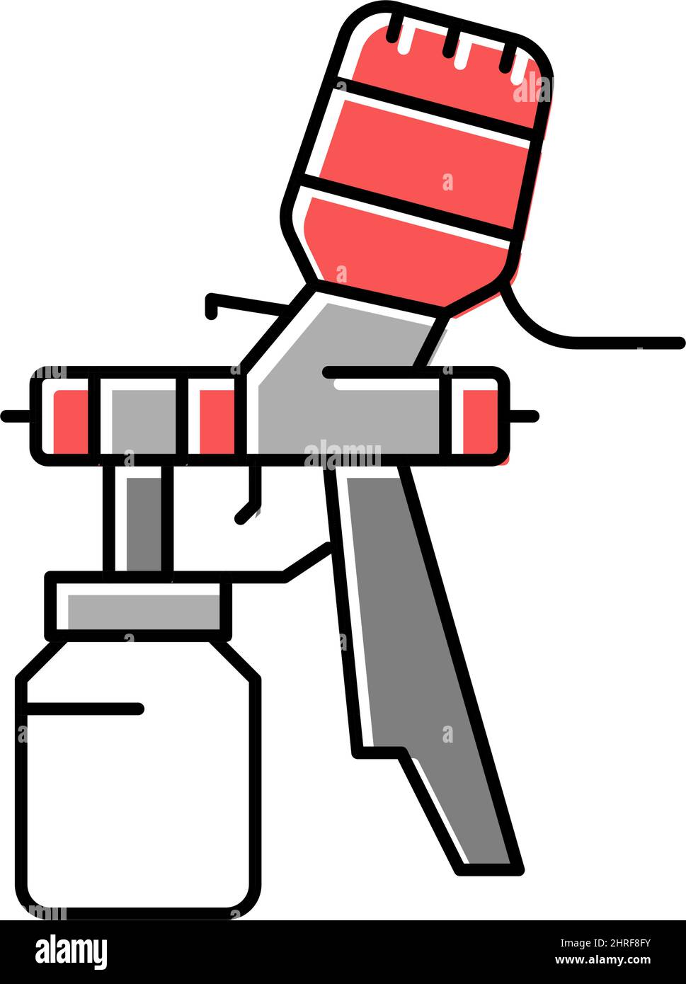 paint tool from air compressor color icon vector illustration Stock ...