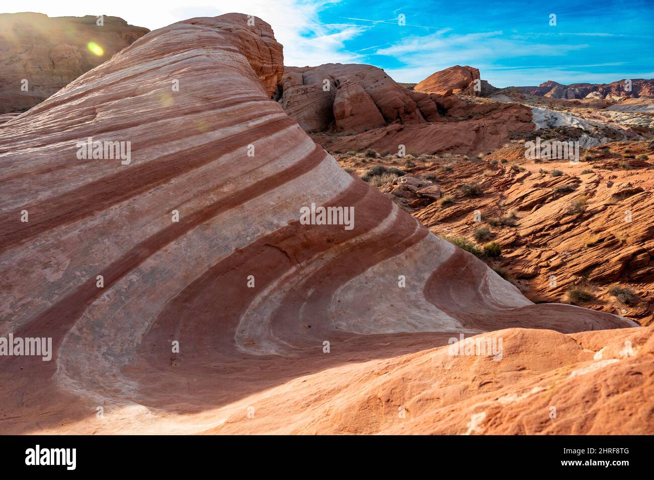Fire Wave Trail in Valley of Fire National Park, Nevada, California Stock Photo - Alamy