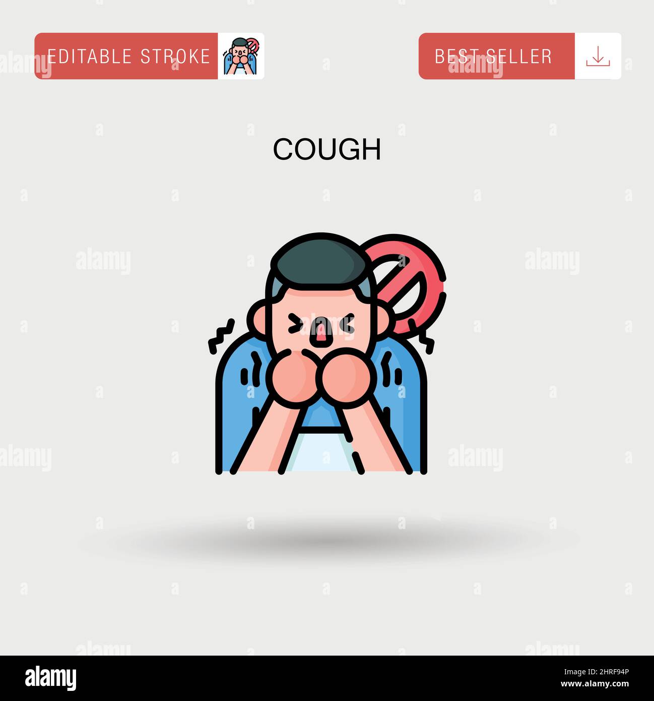 Cough Simple vector icon Stock Vector Image & Art - Alamy