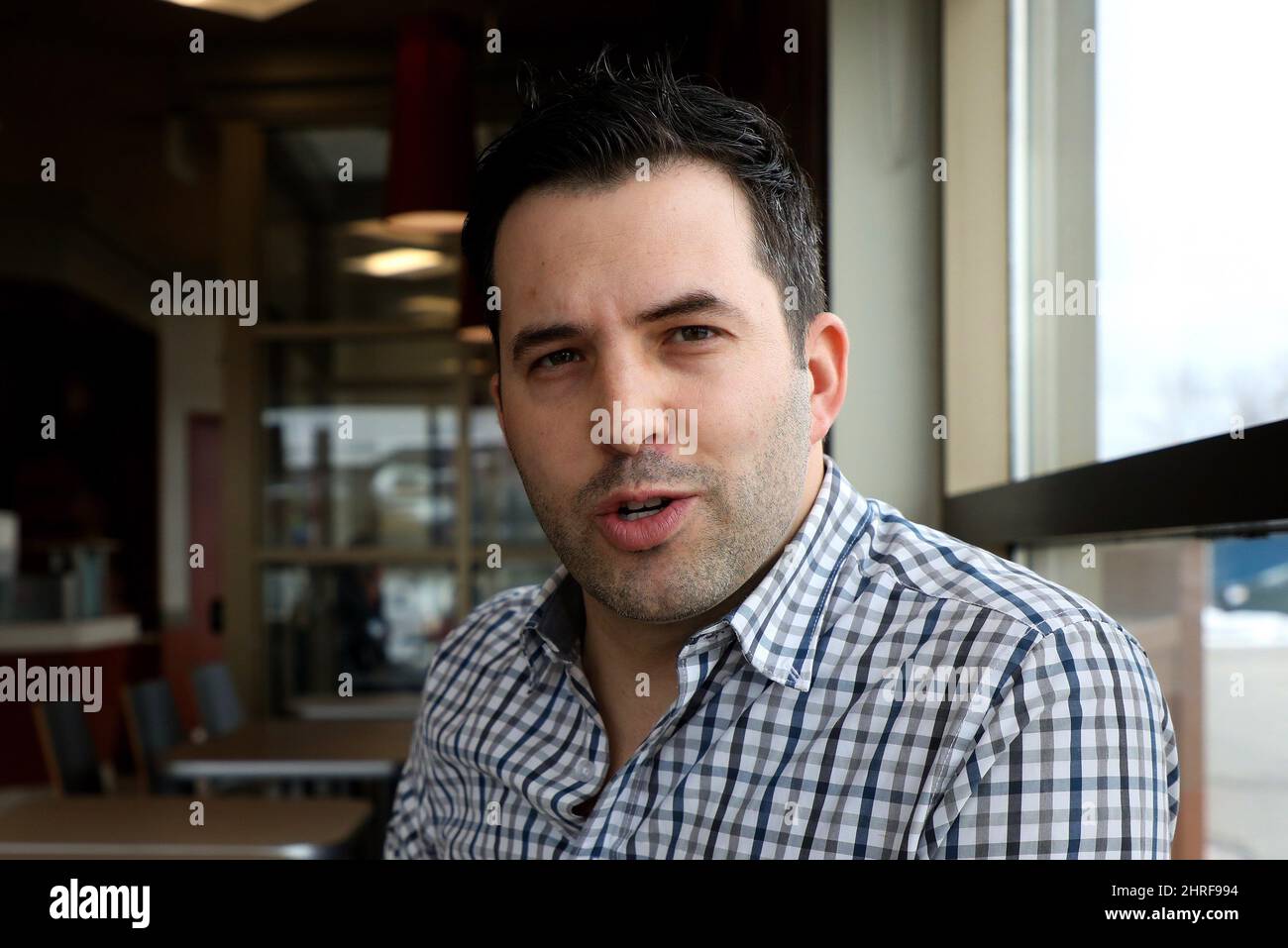 Andre Robichaud, 35, Tory candidate for the new riding of Mushkegowuk-James Bay in northern ...