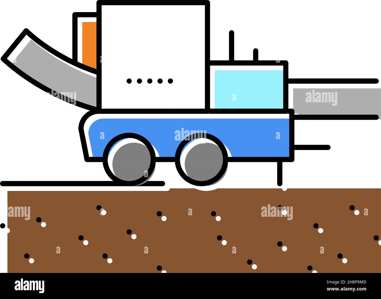 pipe layer machine color icon vector illustration Stock Vector Image ...