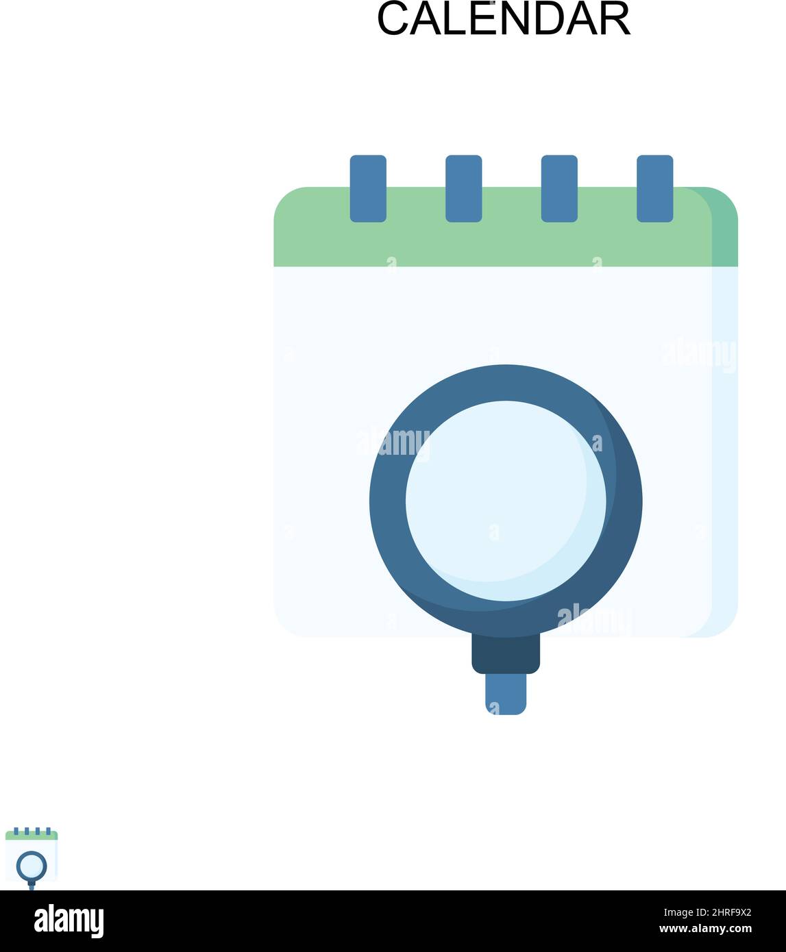 Calendar Simple vector icon. Illustration symbol design template for ...