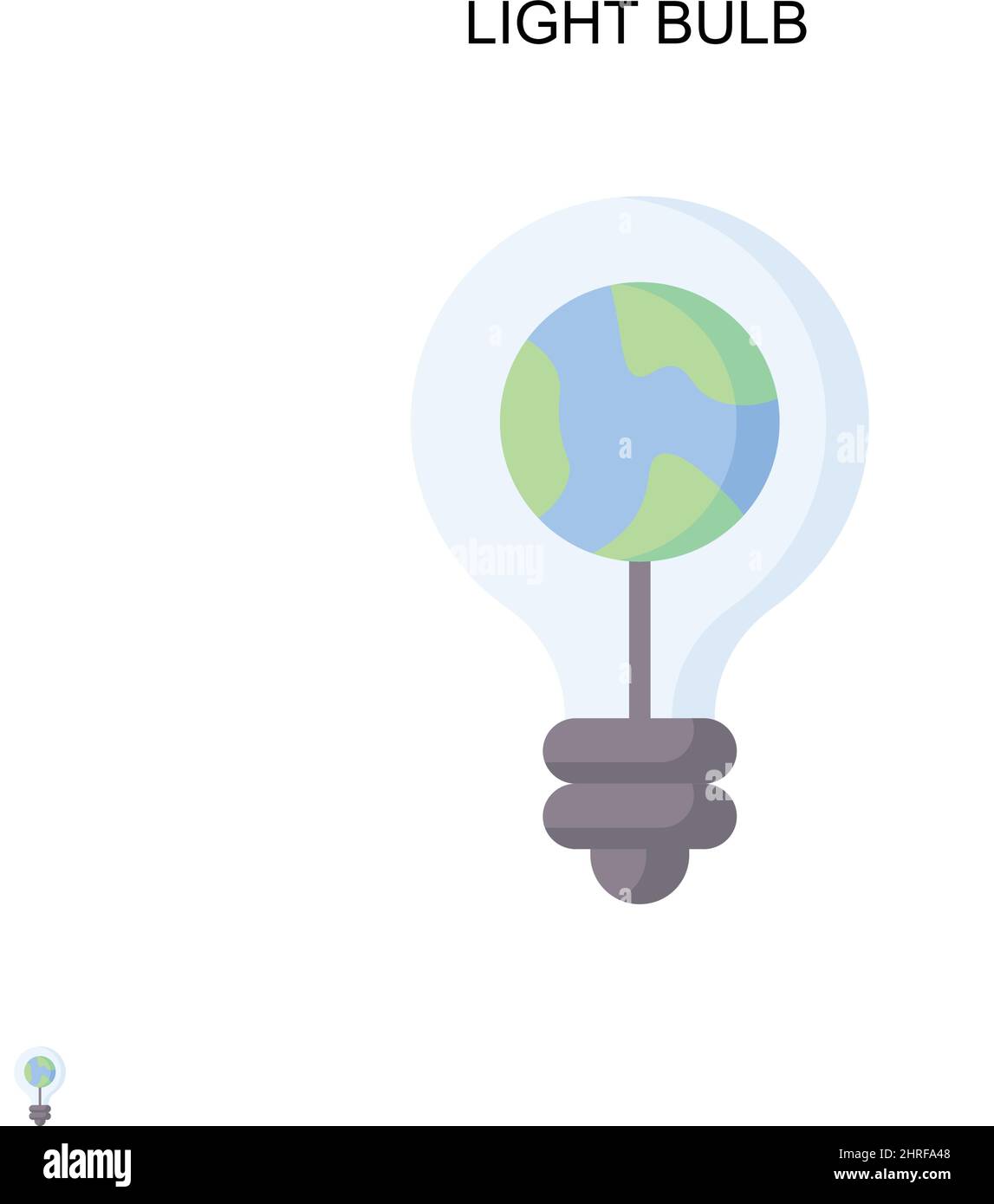 Light bulb Simple vector icon. Illustration symbol design template for ...