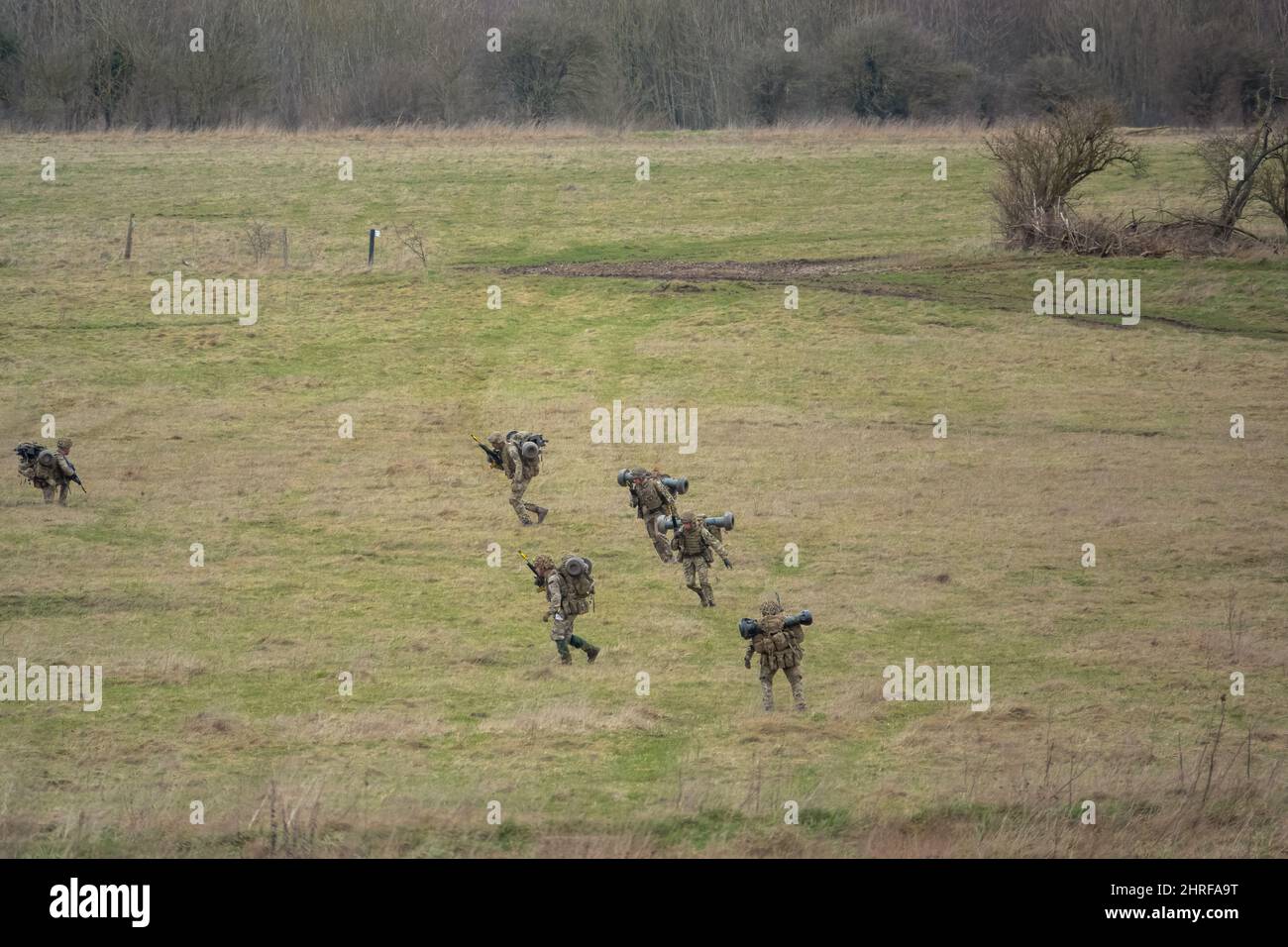 army soldiers on a military tabbing exercise with 40Kg bergen and anti ...