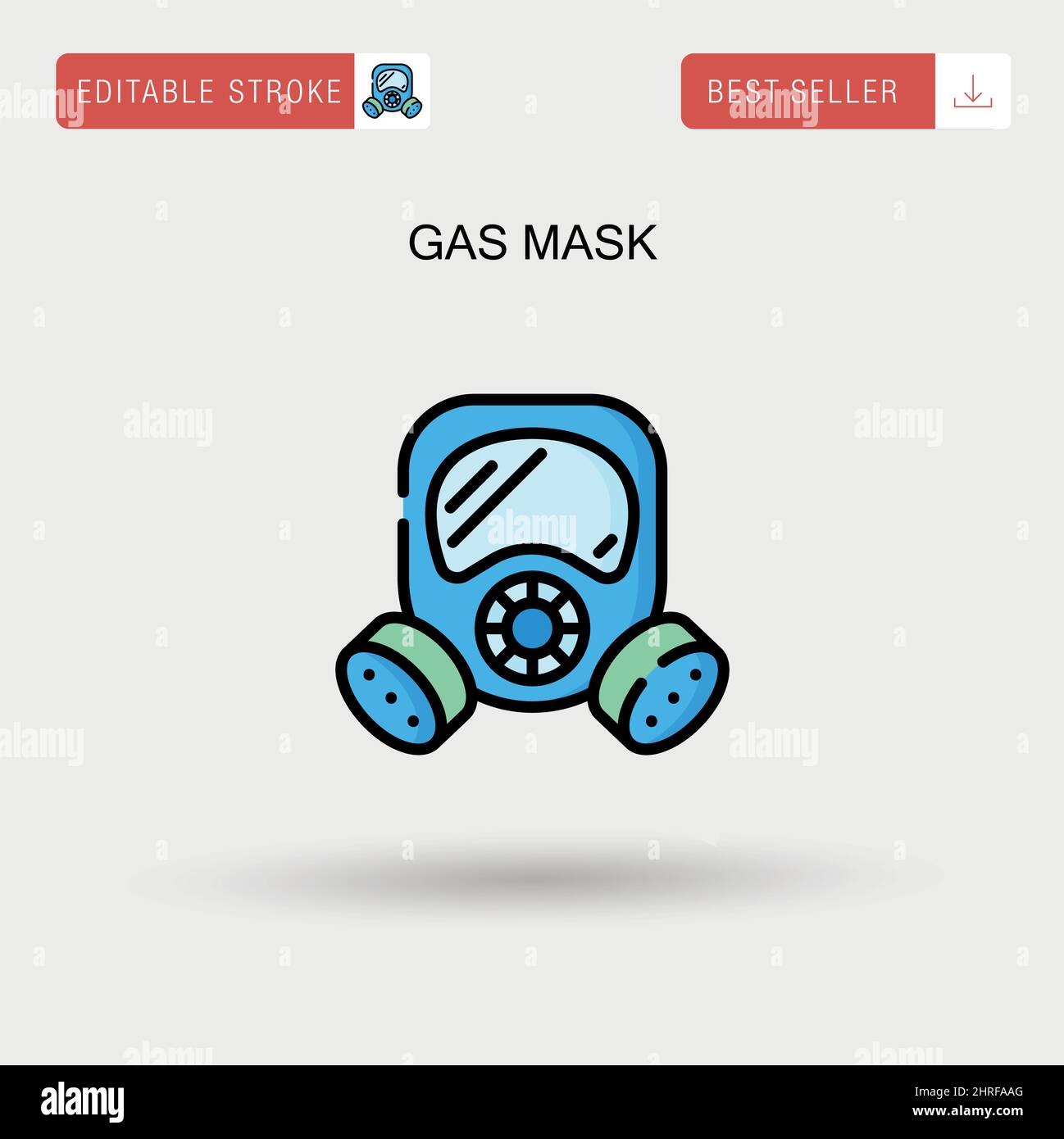 Gas mask Simple vector icon Stock Vector Image & Art - Alamy
