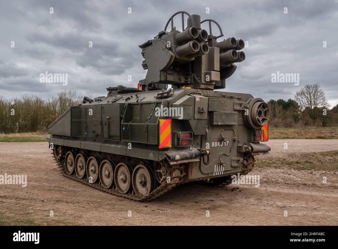 British Army Alvis Stormer Starstreak CVR-T tracked armoured vehicle ...