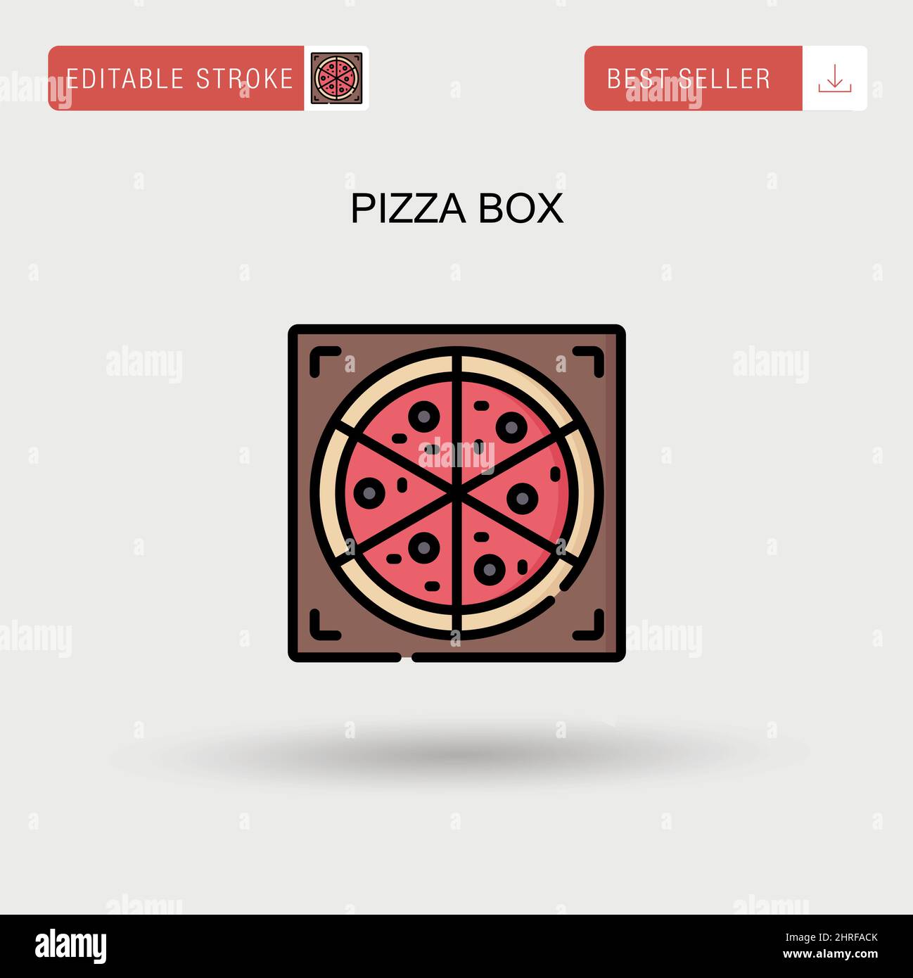 Pizza box packaging 3d Stock Vector Images - Alamy