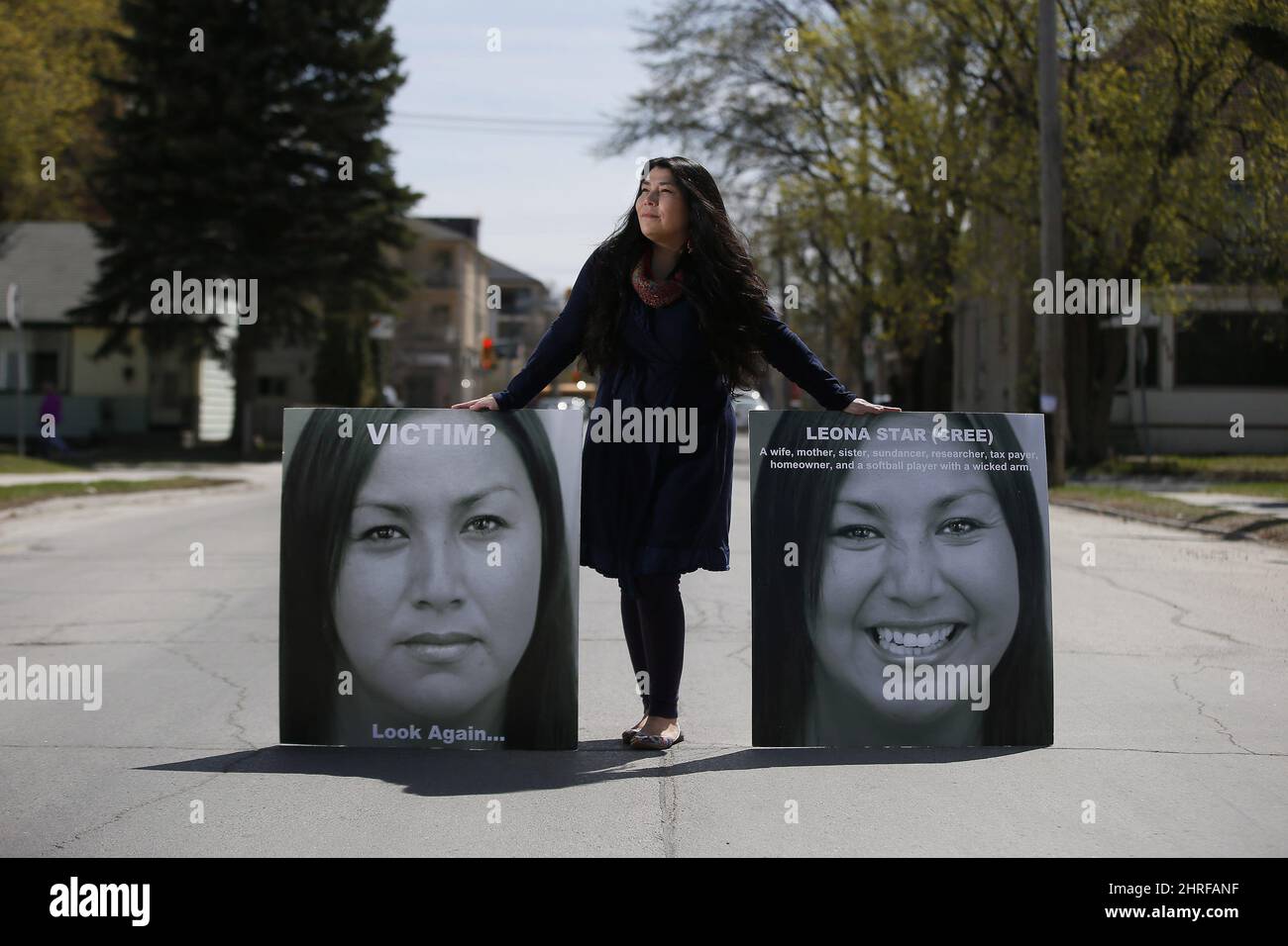 KC Adams, a Winnipeg artist, is photographed near her home in Winnipeg ...