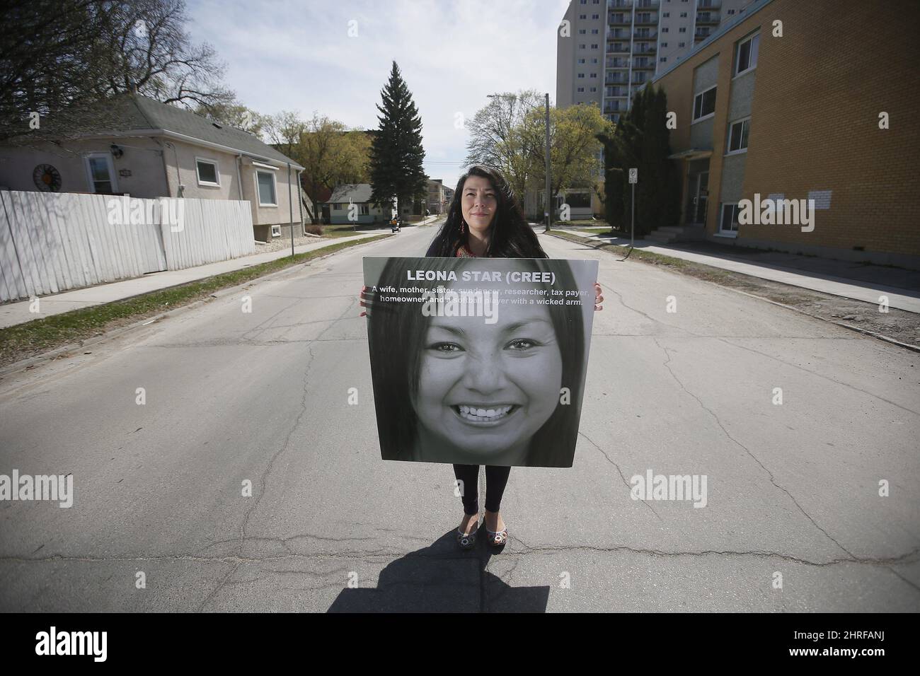 KC Adams, a Winnipeg artist, is photographed near her home in Winnipeg ...