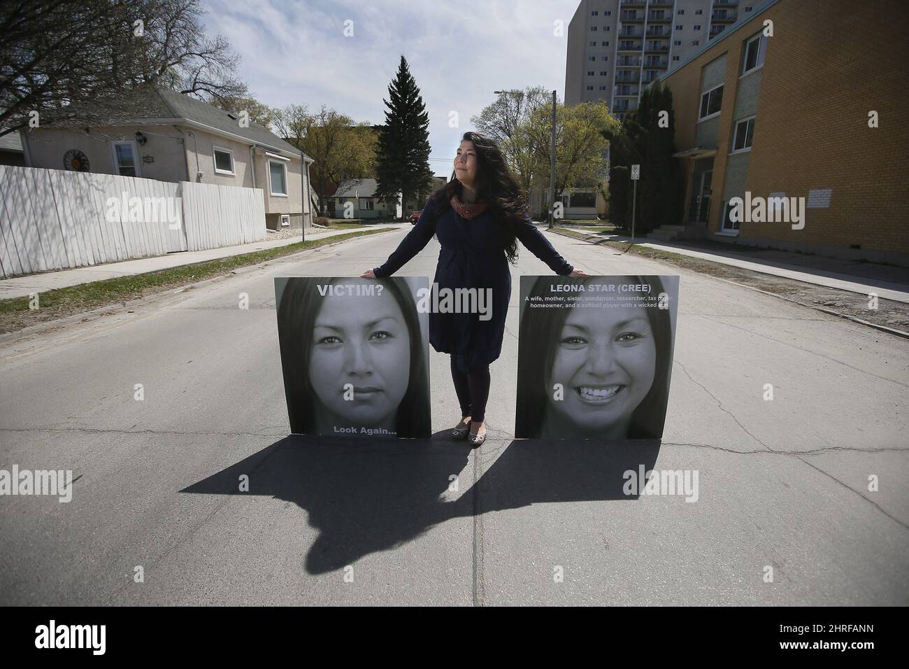 KC Adams, a Winnipeg artist, is photographed near her home in Winnipeg ...