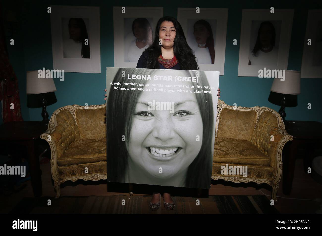 KC Adams, a Winnipeg artist, is photographed in her home in Winnipeg ...